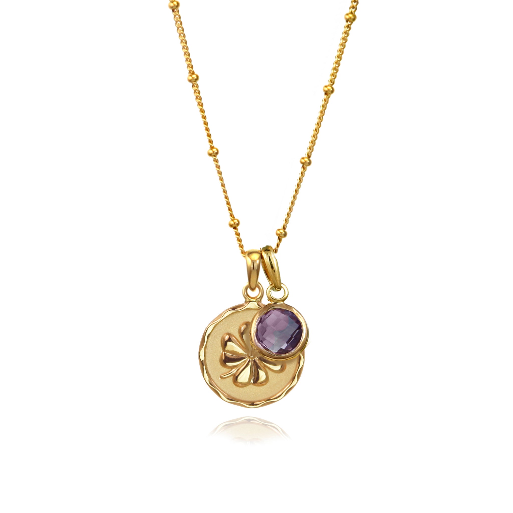 gold-four-leaf-clover-necklace-with-birthstone-christin-ranger-jewellery